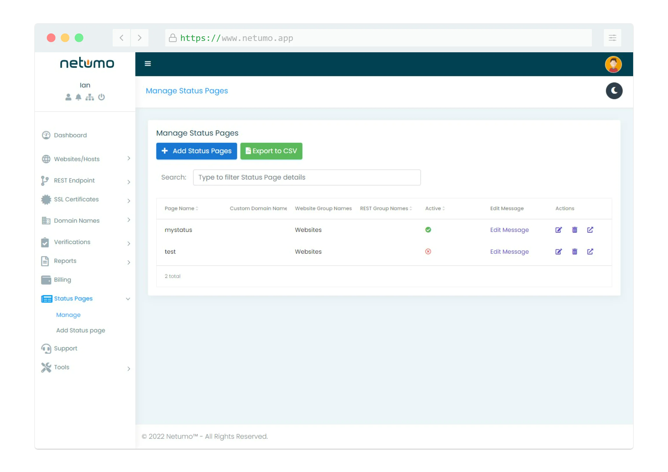 Screenshots - Netumo